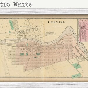 Village of CORNING, New York 1873 Map, Replica or Genuine ORIGINAL - Etsy