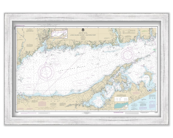 LONG ISLAND SOUND Eastern Part Nautical Chart Published in | Etsy