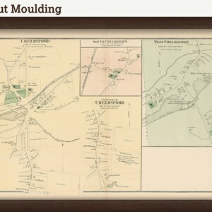Villages of CHELMSFORD, Massachusetts 1875 Map - Replica or Genuine ...