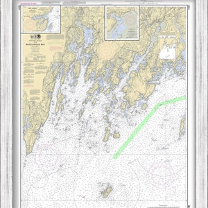 MONHEGAN ISLAND and Muscongus Bay, Maine - Nautical Chart 2011 - Etsy