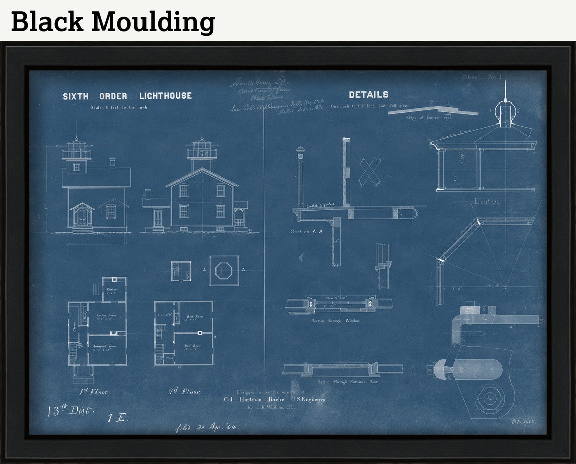 EDIZ HOOK LIGHTHOUSE Port Angeles Washington Blueprint - Etsy