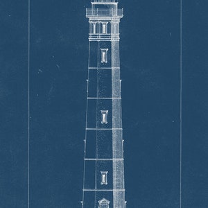 LOGGERHEAD KEY LIGHTHOUSE, Florida - Blueprint Drawing and Plan of the ...