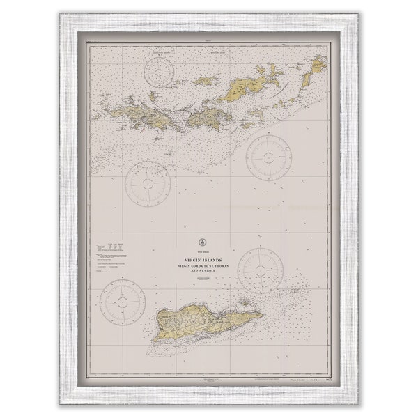 Virgin Islands Nautical Chart - Etsy