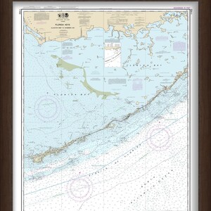 PLANTATION KEY to MARATHON, Florida - 2014 Nautical Chart - Etsy