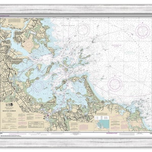 BOSTON HARBOR, Massachusetts - Nautical Chart 2018 - Etsy