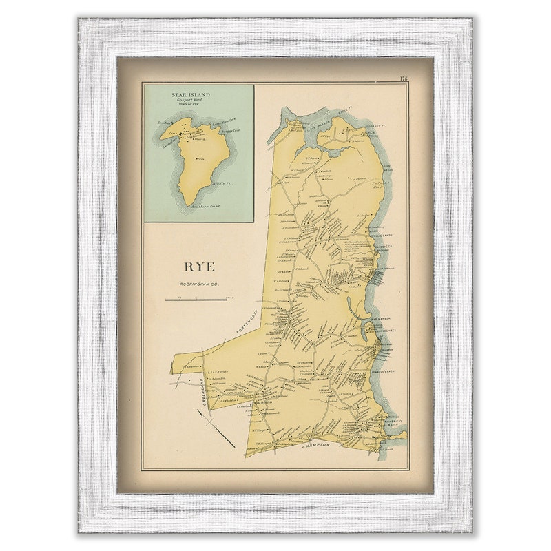 Old Map of Rye - Etsy