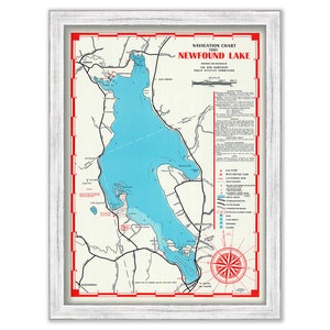 NEWFOUND LAKE, New Hampshire 1961 Nautical Chart - Etsy