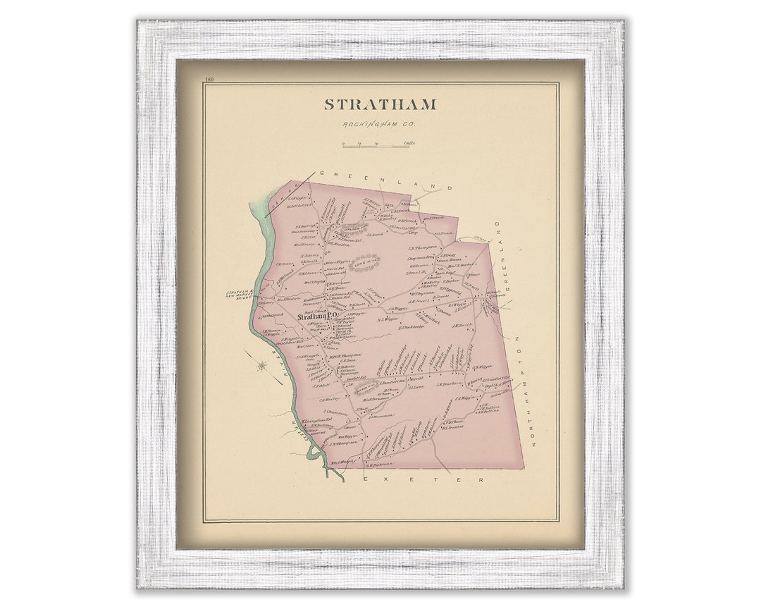 STRATHAM, New Hampshire 1892 Map - Etsy