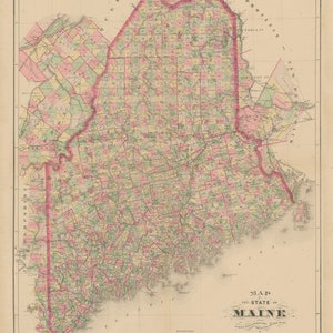 YORK Harbor, Maine 1890 Map, Replica or GENUINE ORIGINAL - Etsy
