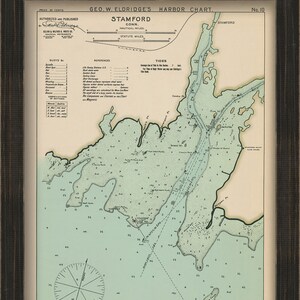 Stamford, Connecticut - Nautical Chart by George W. Eldridge 1901 ...