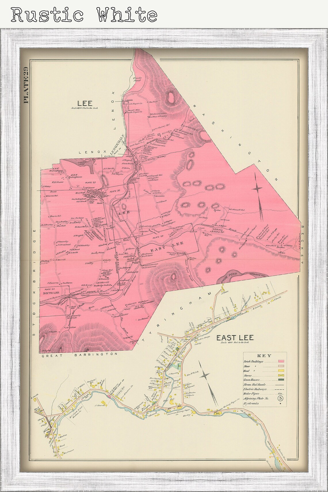 LEE Massachusetts 1904 Map Replica or Genuine ORIGINAL | Etsy