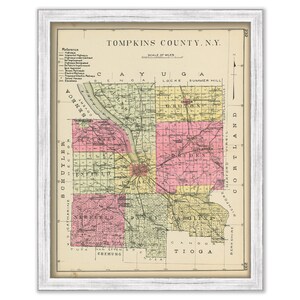 TOMPKINS County, New York 1912 Map, Replica or GENUINE ORIGINAL - Etsy