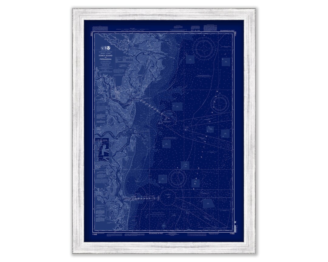 BRUNSWICK, Georgia - 2013 Nautical Chart Blueprint - Etsy