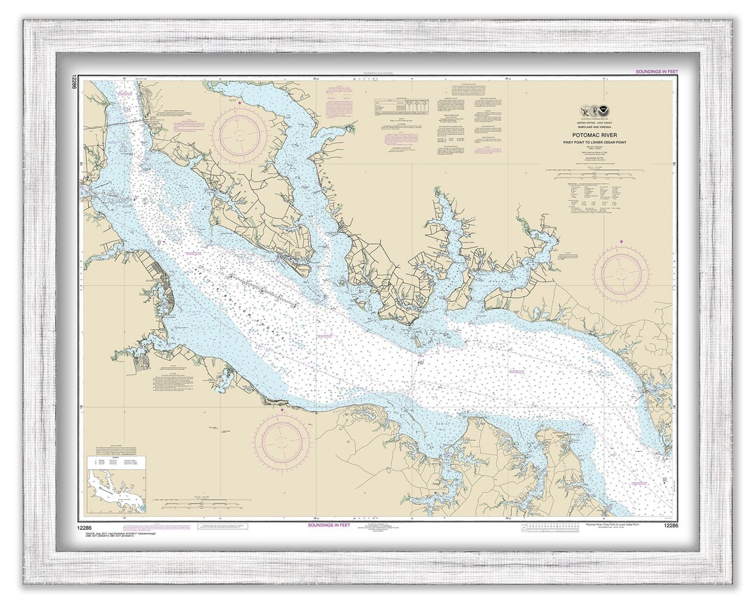 POTOMAC RIVER, Maryland/virginia - 2017 Nautical Chart - Etsy