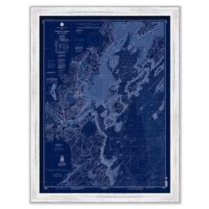 PORTLAND HARBOR, Maine - Nautical Chart Blueprint 2002 - Etsy
