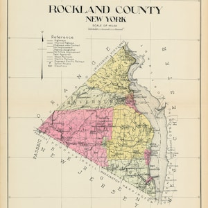 ROCKLAND County, New York 1912 Map, Replica or GENUINE ORIGINAL - Etsy