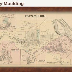 SLATEDALE, OREFIELD and BALLIETSVILLE, Pennsylvania 1876 Map - Replica ...