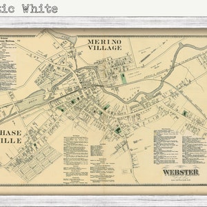 Village of WEBSTER, Massachusetts 1870 Map - Etsy