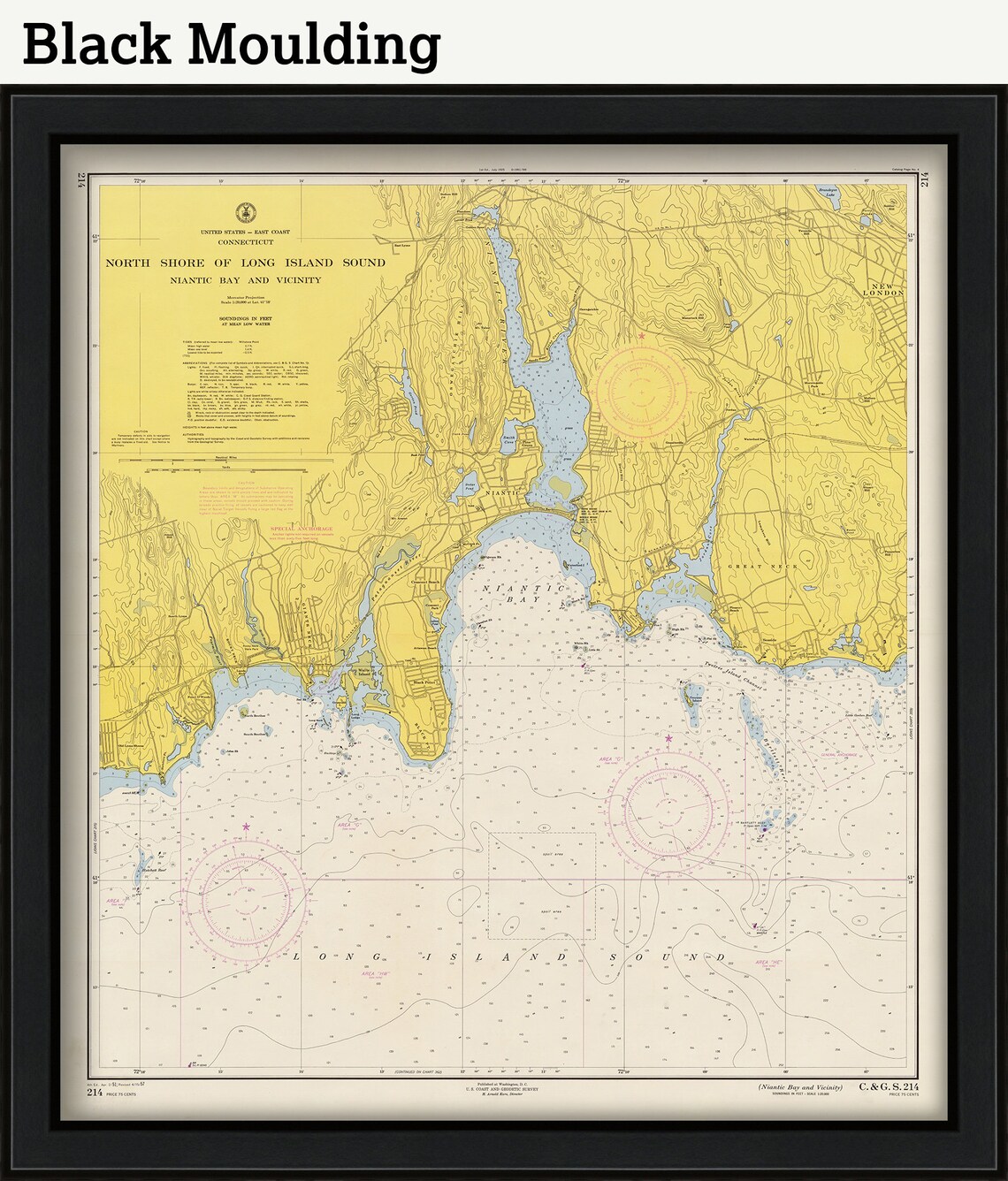 NIANTIC BAY and VICINITY Connecticut Nautical Chart - Etsy
