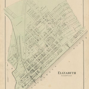 ELIZABETH, Pennsylvania 1876 Map - Replica or Genuine ORIGINAL - Etsy