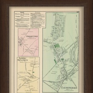 Village of FARMINGDALE, New Jersey 1873 Map - Replica or Genuine ...