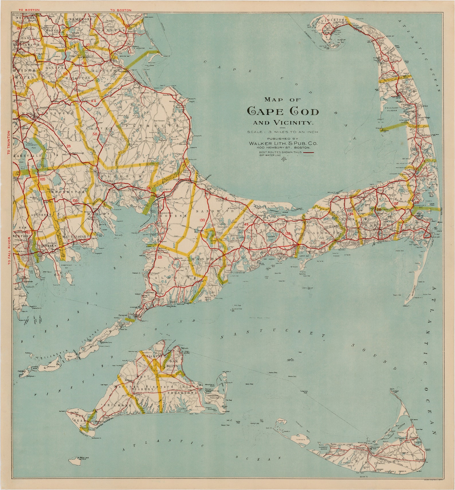 Cape Cod Martha's Vineyard and Nantucket by Geo. H. | Etsy