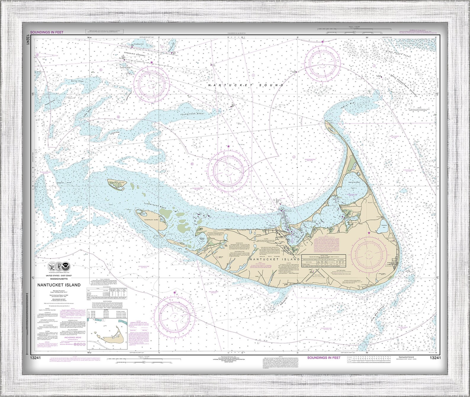 NANTUCKET Massachusetts Nautical Chart 2019 - Etsy