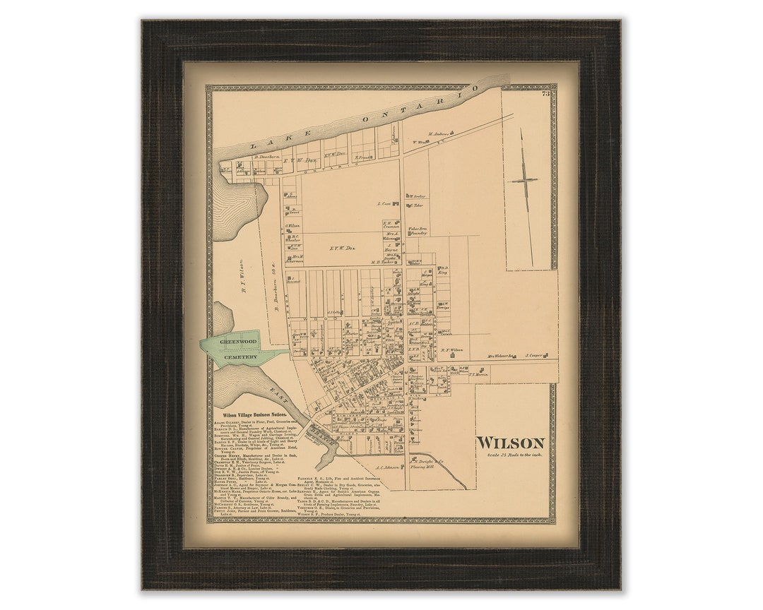 WILSON, New York 1875 Map, Replica or Genuine Original - Etsy