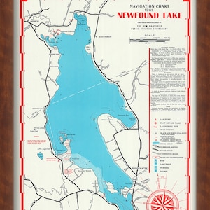 NEWFOUND LAKE, New Hampshire 1961 Nautical Chart - Etsy