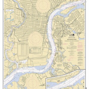 PHILADELPHIA and CAMDEN WATERFRONTS 2012 Nautical Chart - Etsy