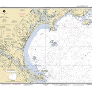 SACO BAY and VICINITY, Maine - 2004 Nautical Chart - Etsy