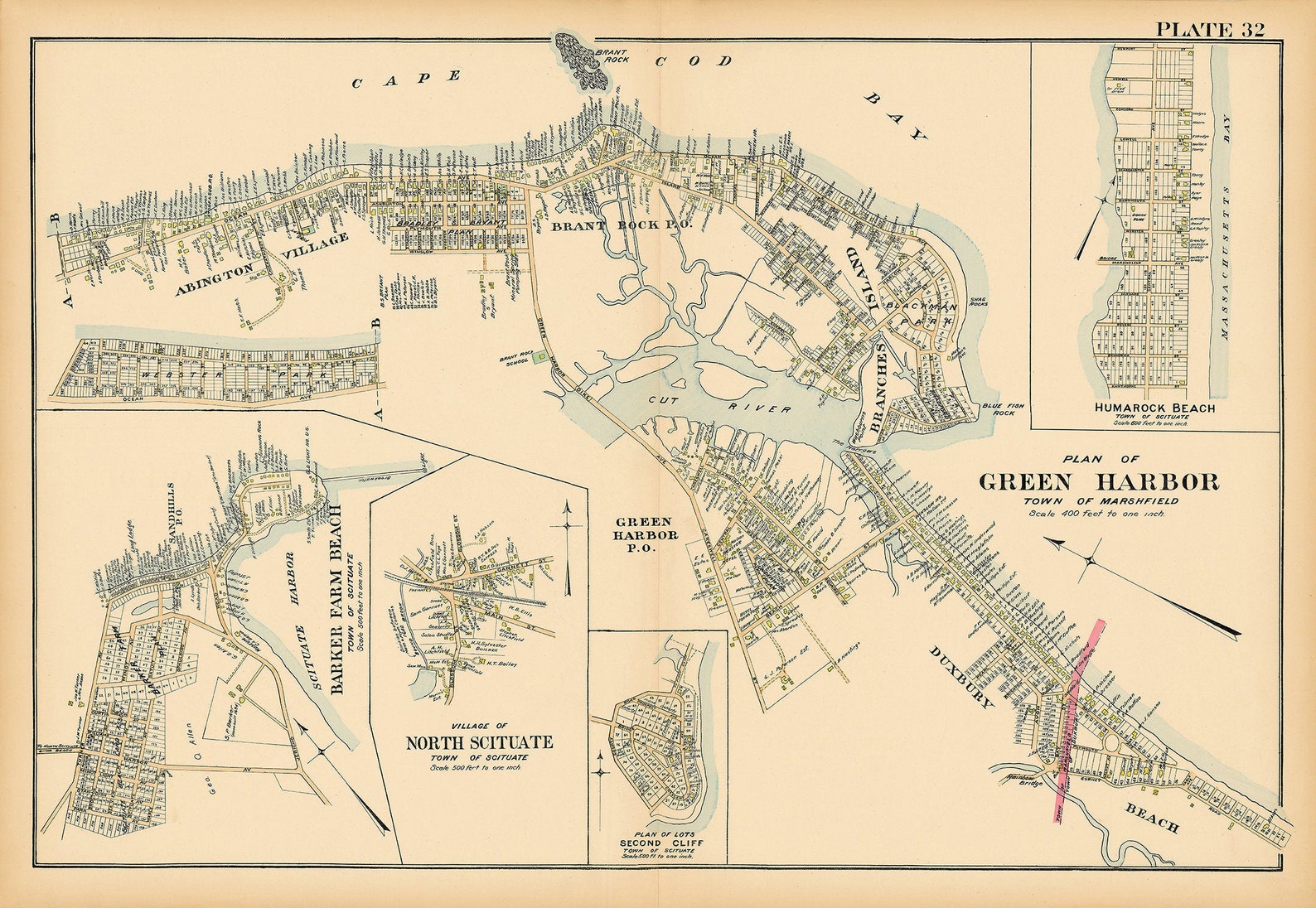 Green Harbor, Brant Rock and Fieldston, MARSHFIELD, Massachusetts ...
