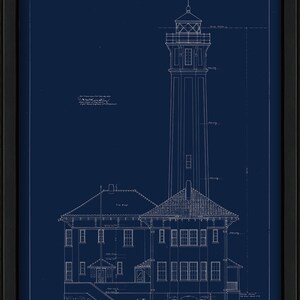 ALCATRAZ ISLAND LIGHTHOUSE, California - Blueprint Drawing and Plan of ...