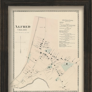 Village of ALFRED, Maine 1872 Map - Etsy