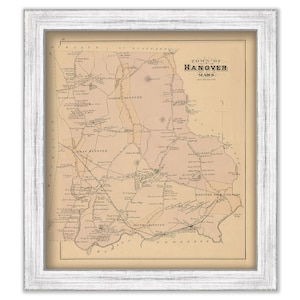 HANOVER, Massachusetts 1879 Map - Replica or Genuine ORIGINAL - Etsy