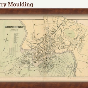 Village of WOONSOCKET, Rhode Island 1870 Map - Etsy