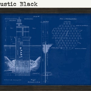 BALTIMORE HARBOR LIGHTHOUSE, Baltimore, Maryland - Blueprint Drawing ...