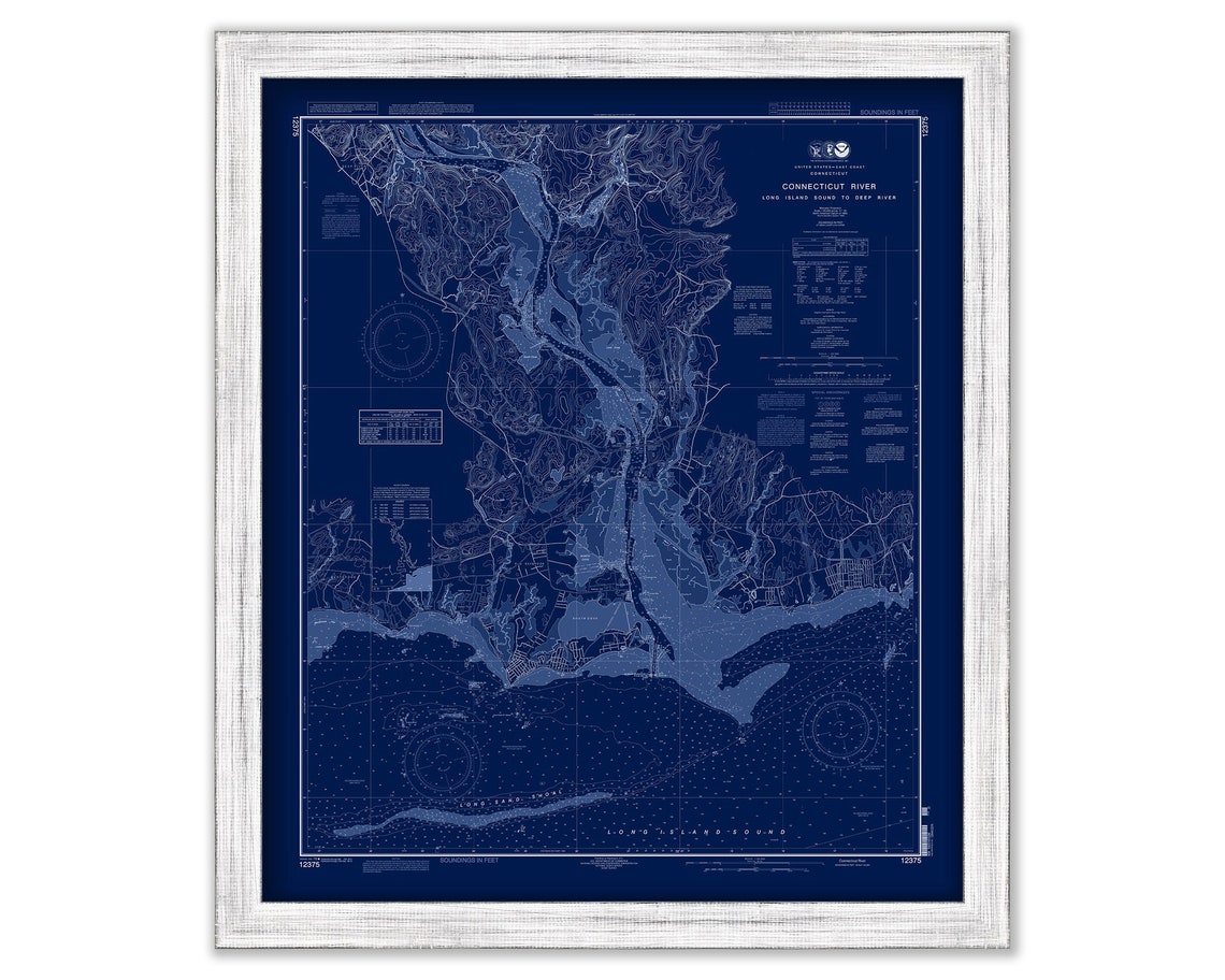 CONNECTICUT RIVER MOUTH Connecticut Nautical Chart - Etsy