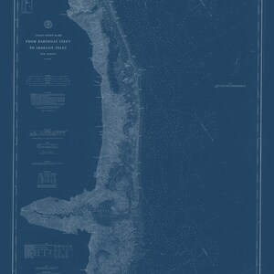 BARNEGAT Inlet to ABSECON Inlet, New Jersey 1879 Nautical Chart ...