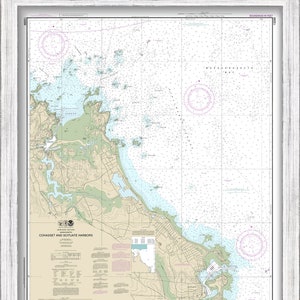 COHASSET and SCITUATE HARBORS, Massachusetts - Nautical Chart 2019 - Etsy