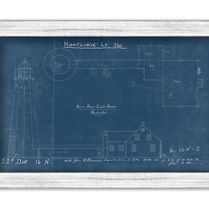 GREAT POINT LIGHTHOUSE, Nantucket, Massachusetts - Blueprint Drawing ...