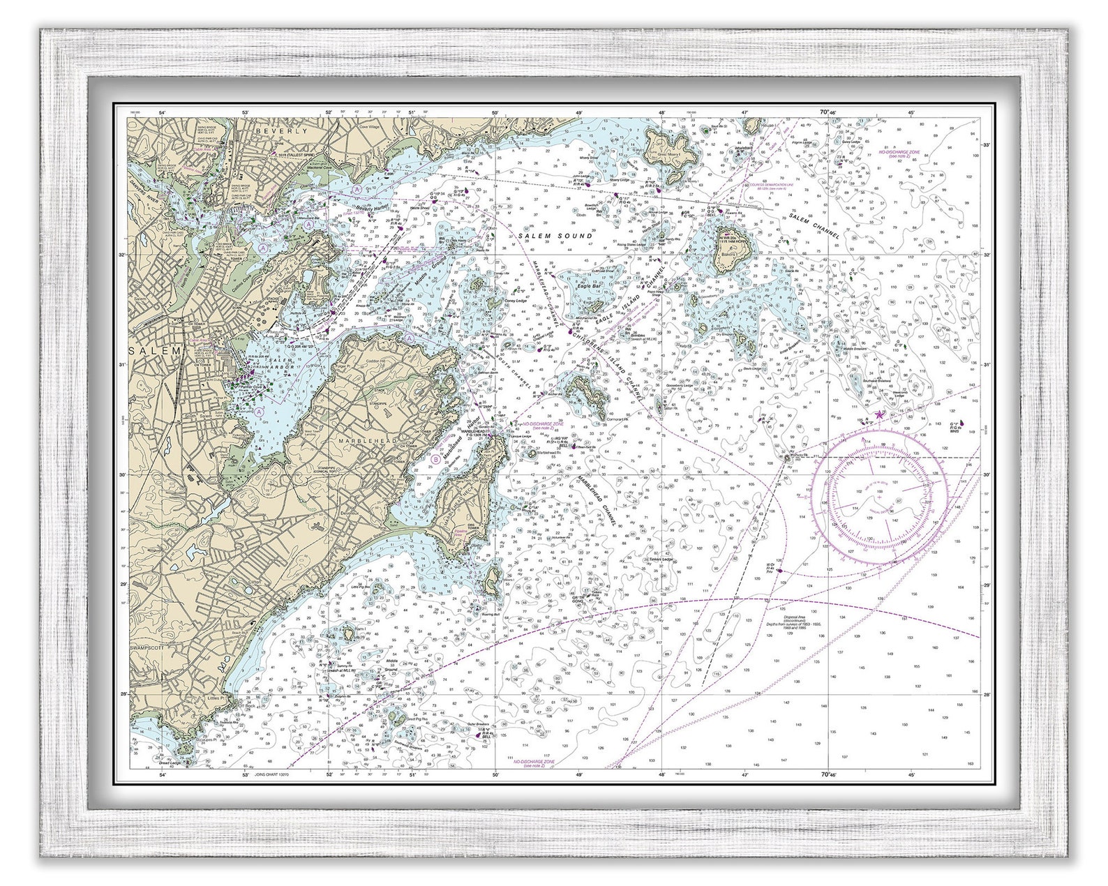 MARBLEHEAD HARBOR, Massachusetts - Nautical Chart 2013 - Etsy