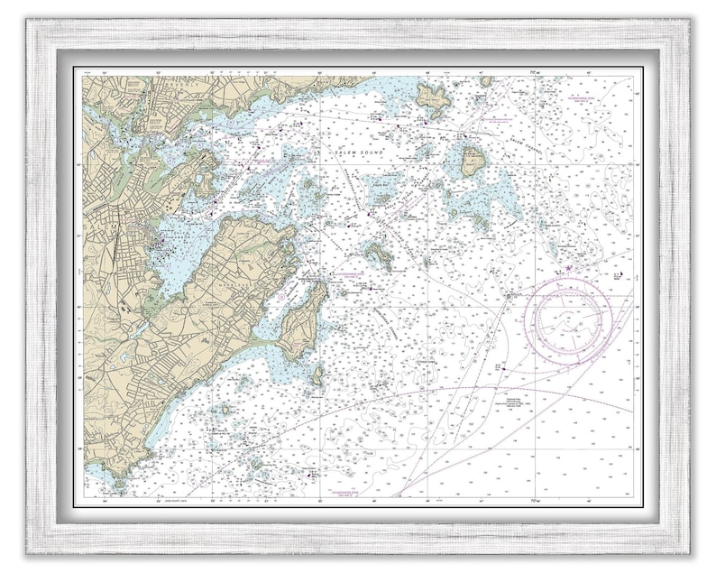MARBLEHEAD HARBOR Massachusetts Nautical Chart 2013 - Etsy