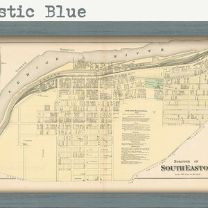 SOUTH EASTON, Pennsylvania 1872 Map - Replica or Genuine Original - Etsy