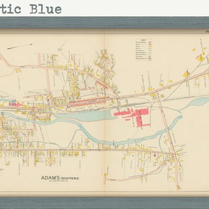 Village of ADAMS, Massachusetts 1904 Map - Replica or Genuine Original ...
