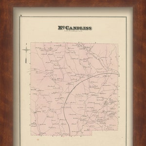MCCANDLESS, Pennsylvania 1876 Map - Replica or Genuine ORIGINAL - Etsy