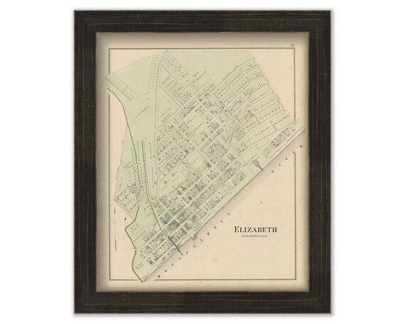 ELIZABETH Pennsylvania 1876 Map Replica or Genuine ORIGINAL | Etsy