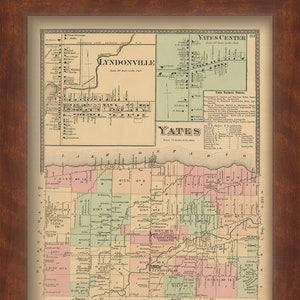 YATES, New York 1875 Map, Replica or Genuine Original - Etsy