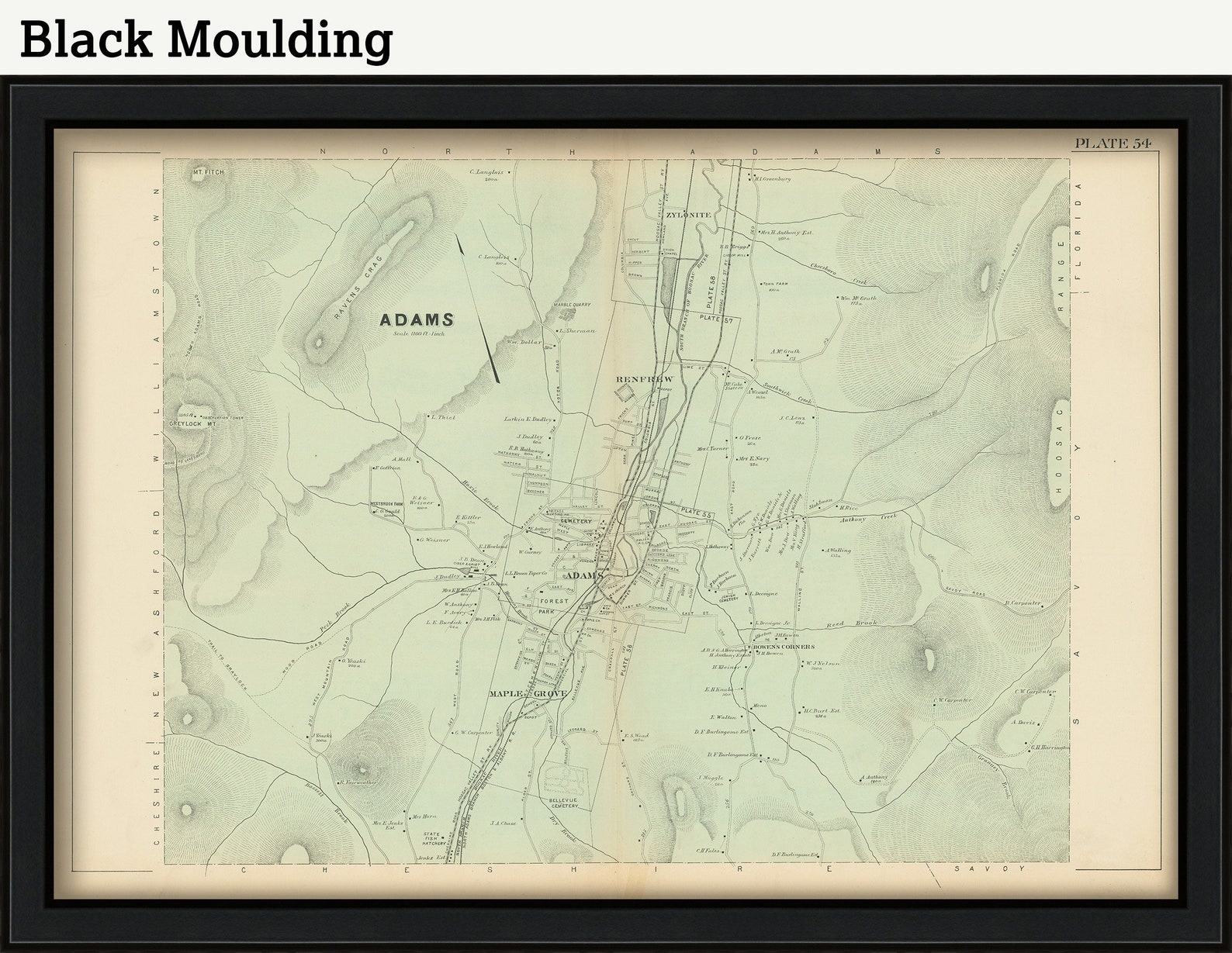 ADAMS, Massachusetts 1904 Map - Replica or Genuine Original - Etsy