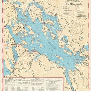 LAKE WINNIPESAUKEE, New Hampshire 1967 Nautical Chart - Etsy